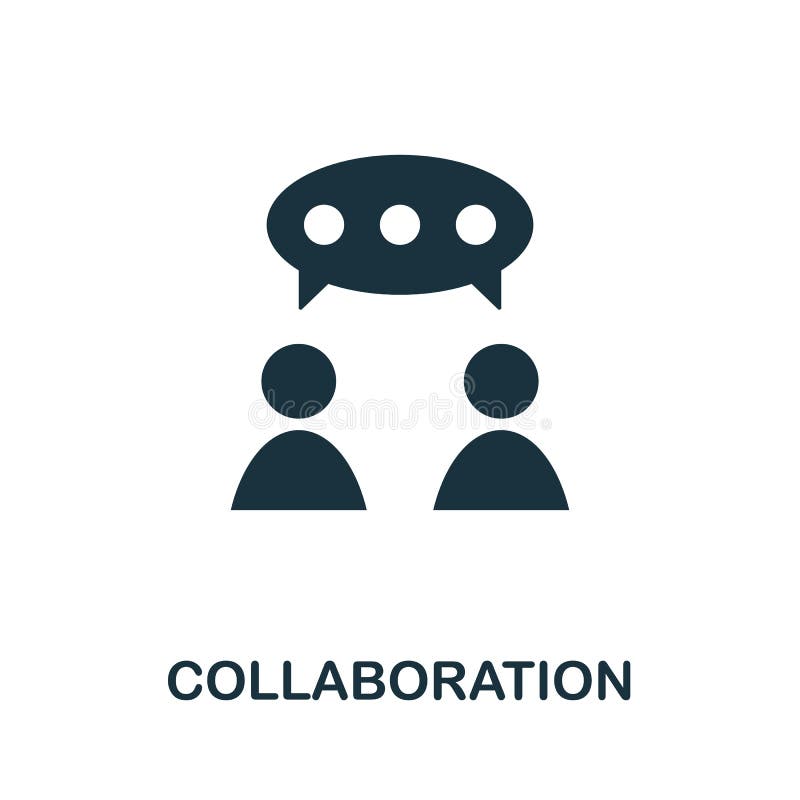 Collaboration Icon. Simple Creative Element. Filled Monochrome ...