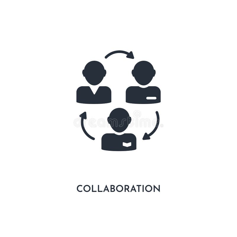 Collaboration Icon. Simple Element Illustration. Isolated Trendy Filled ...