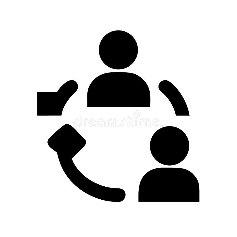Collaboration Icon Teamwork and Partnership Symbol Stock Illustration ...