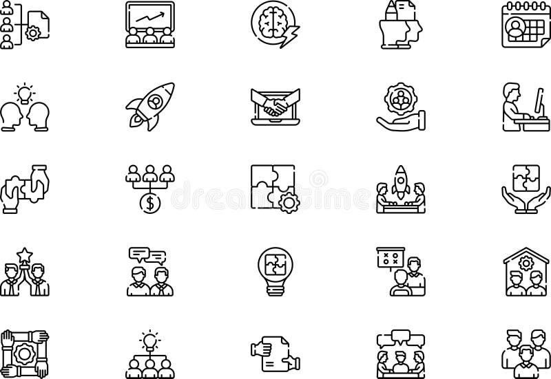 Collaboration Icons Collection is a Vector Illustration with Editable ...