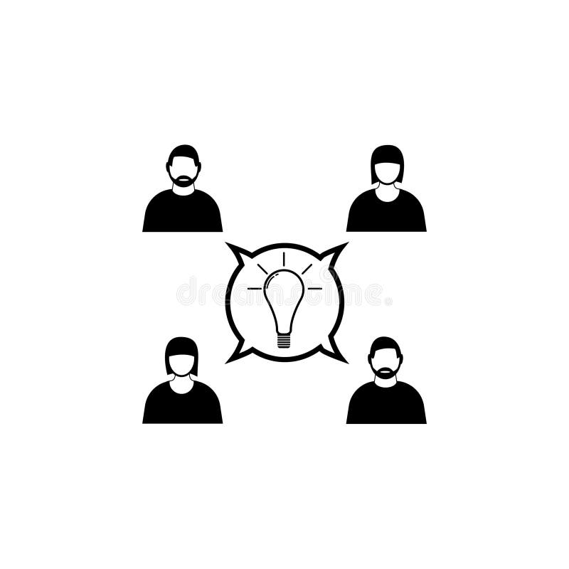 Collaboration Idea Flat Vector Icon Stock Vector - Illustration of ...