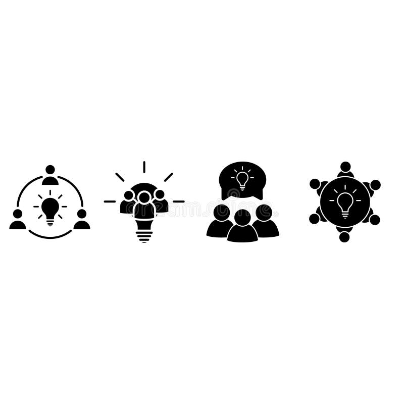 Collaboration Vector Icon Set. Communication Illustration Sign ... Collaboration Vector Icon Set. Communication Illustration Sign ...