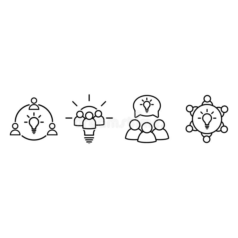Business Collaborate Icon Vector Set. Communication Illustration Sign ... Business Collaborate Icon Vector Set. Communication Illustration Sign ...