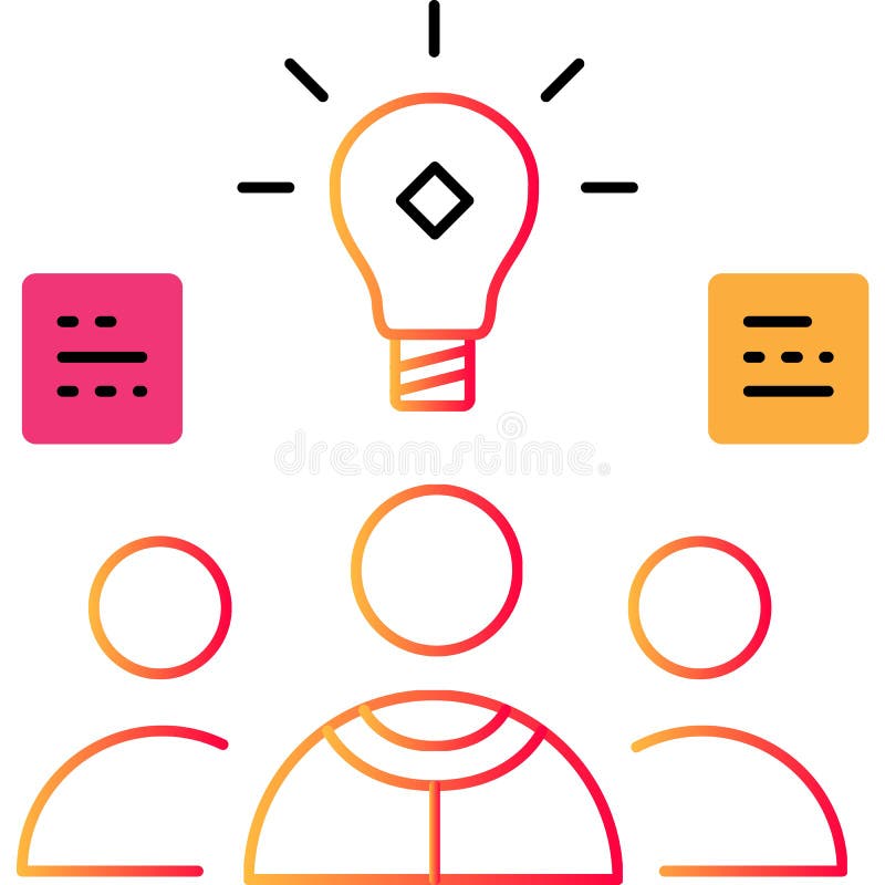 Collaboration Idea Outline Icon Vector Team Work Stock Vector ...