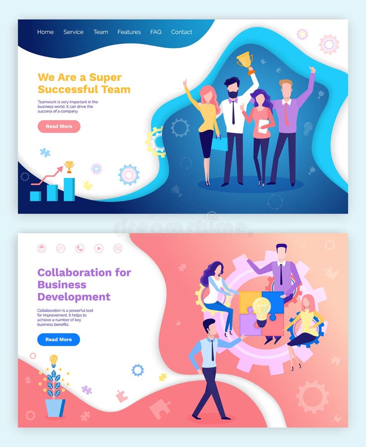 Collaboration Idea People Team with Prize in Hands Stock Vector ...