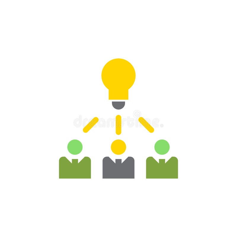 Collaboration Idea Icon Vector Set. Entrepreneurship Illustration Sign ...