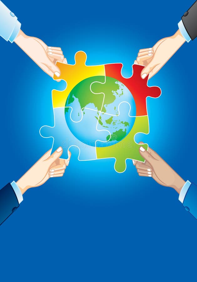 Collaboration Improves Harmony With Good Life And The World. Stock ...