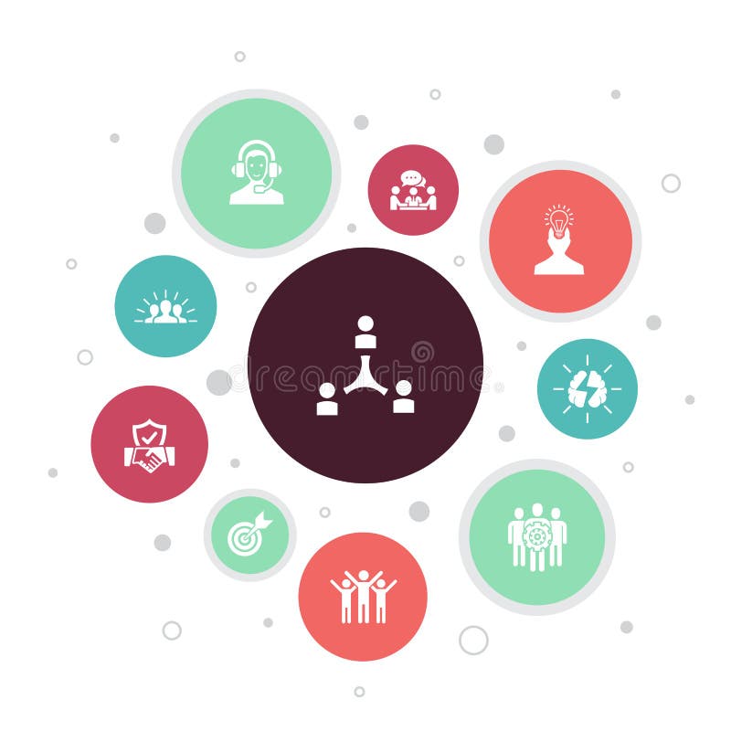Collaboration Infographic 10 Option Stock Vector - Illustration of element, motivation: 157655682