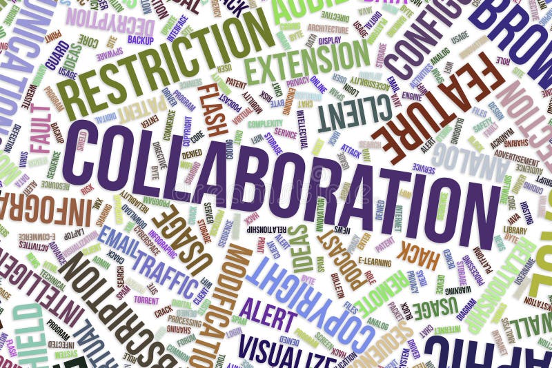Collaboration, Conceptual Word Cloud for Business, Information ...