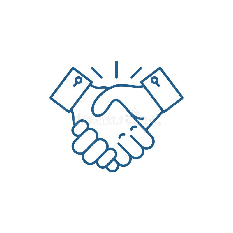 Collaboration Line Icon Concept Collaboration Flat Vector Symbol Sign