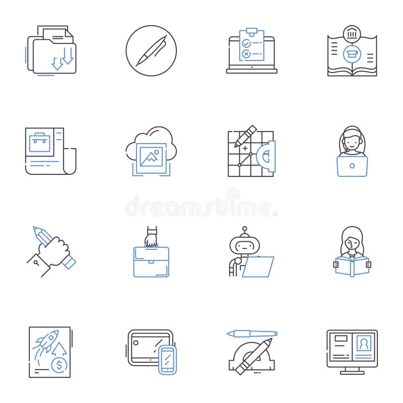 Collaboration Line Icons Collection. Partnership, Cooperation, Synergy ...