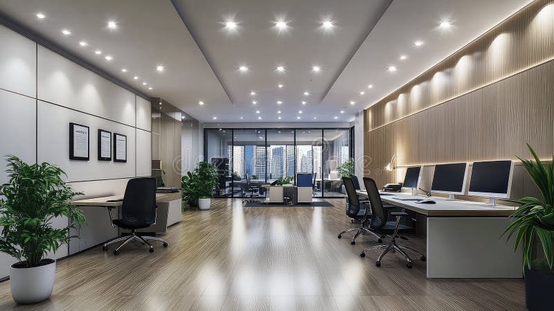 Collaboration Office Layout Stock Illustration - Illustration of ...