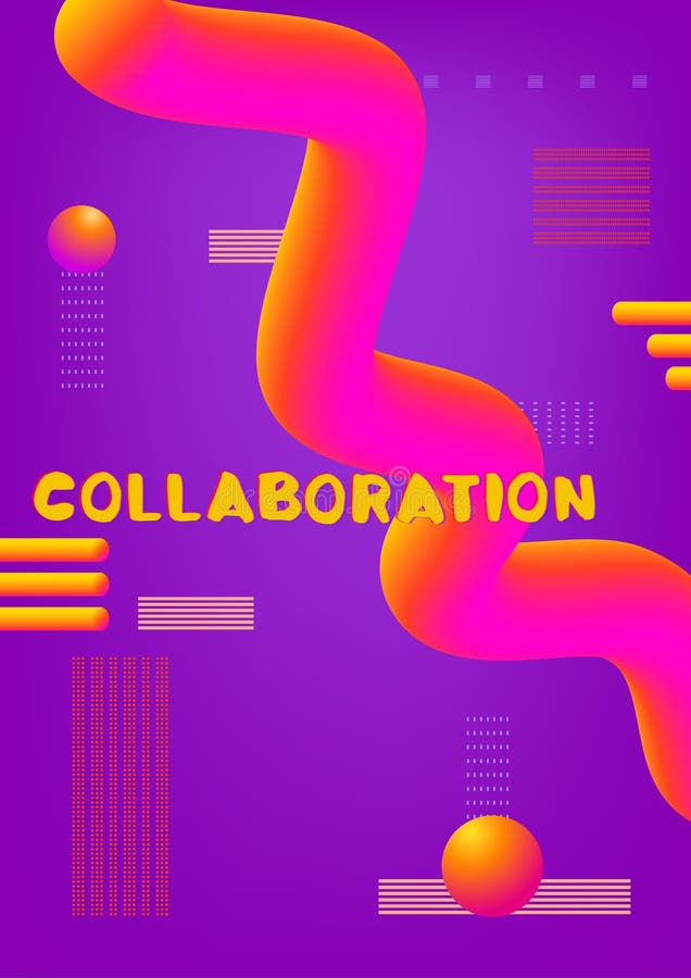 Collaboration Phrase Poster. Vector Illustration. Stock Vector ...