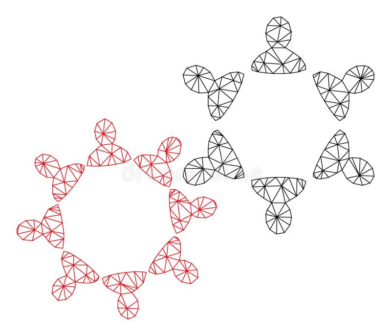 Collaboration Polygonal Frame Vector Mesh Illustration Stock Vector ...