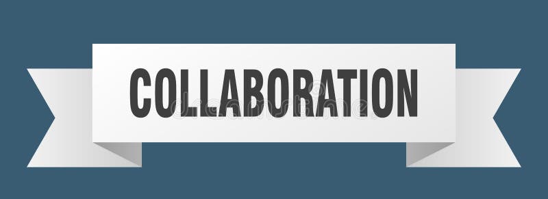 Collaboration ribbon. stock vector. Illustration of banner - 191260522