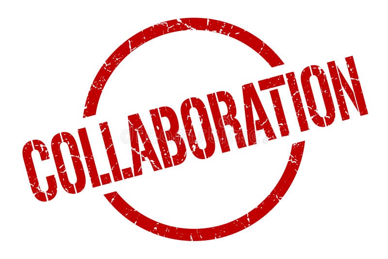 Collaboration stamp stock vector. Illustration of template - 136894494