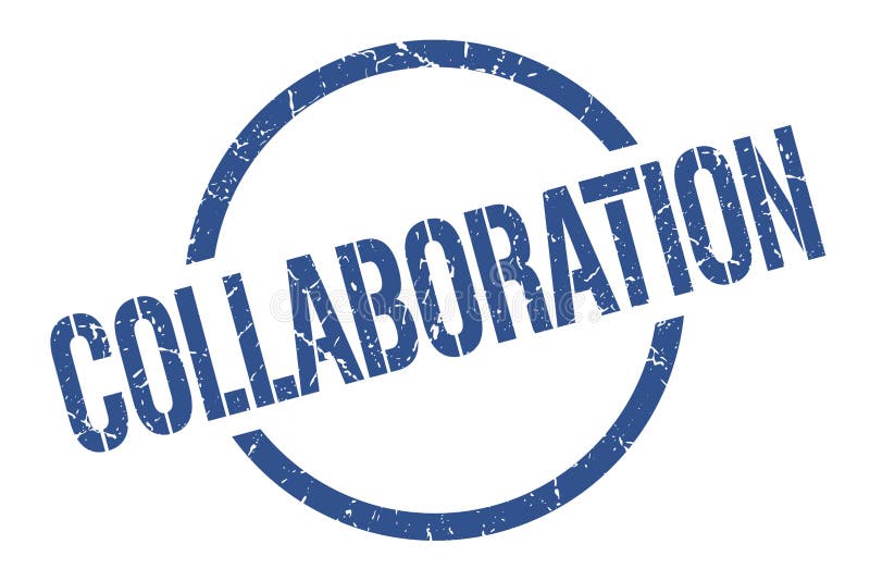 Collaboration Round Ribbon Isolated Label. Collaboration Sign Stock ...