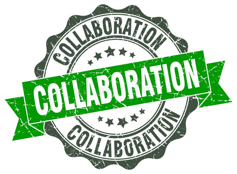 Collaboration Round Ribbon Isolated Label. Collaboration Sign Stock ...