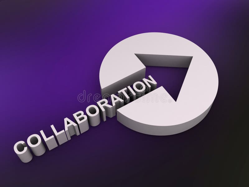 Collaboration Concept in Word Tag Cloud Stock Illustration ...