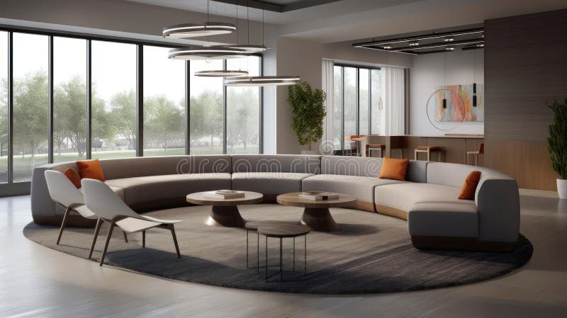 A Sleek and Modern Collaboration Space with a Mix of Formal and ...