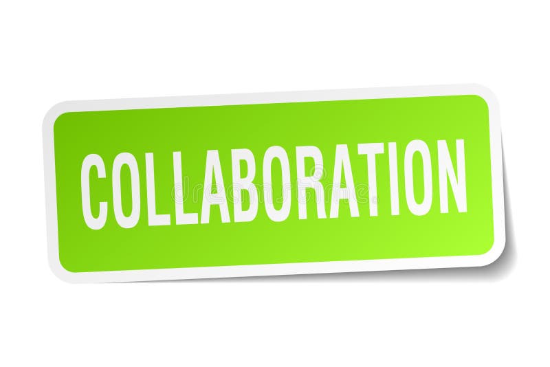 Collaboration Sticker. Collaboration Square Sign Stock Vector ...