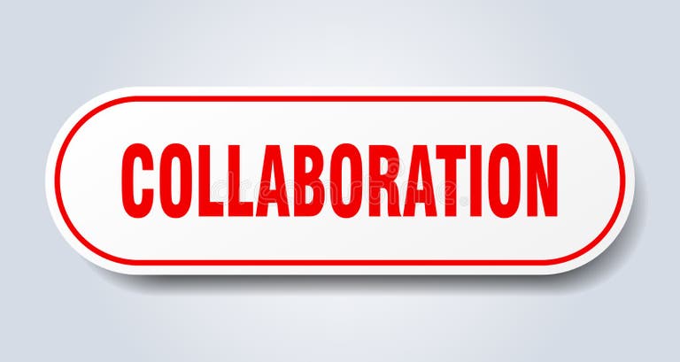 Collaboration sticker. stock vector. Illustration of collaboration ...