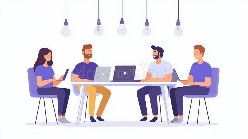 Collaboration and Teamwork are Evident As Businessmen and Office ...