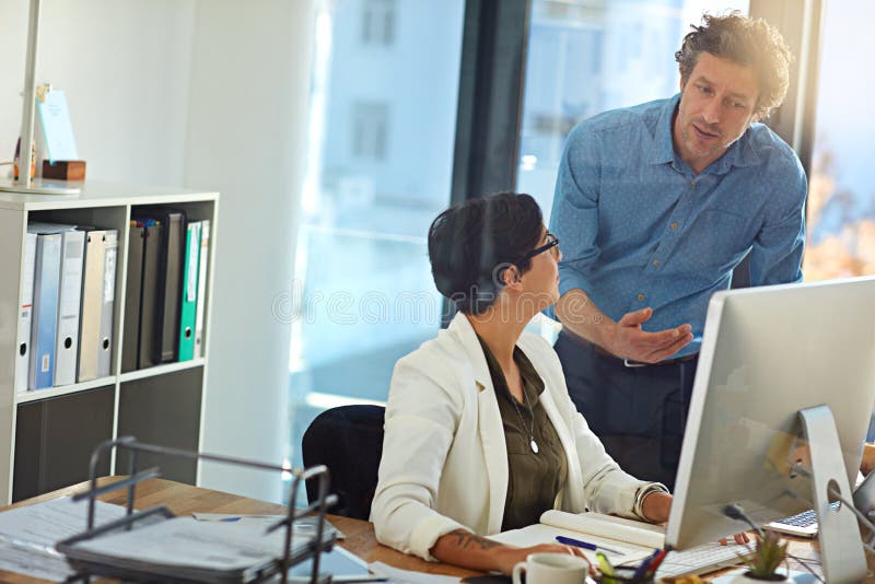 Collaboration, Teamwork and Idea with Business People at Computer for ...