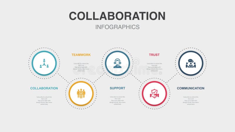 Collaboration, Teamwork, Support, Trust Stock Vector - Illustration of ...