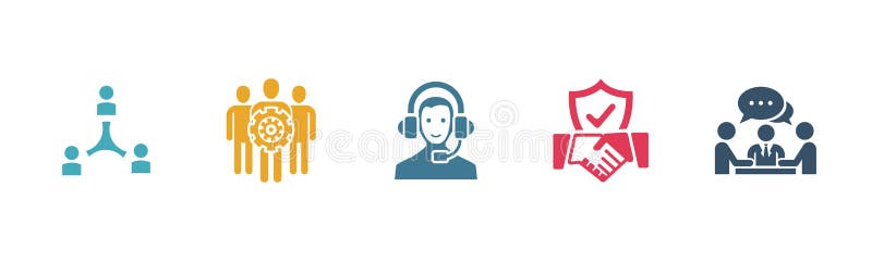 Collaboration, Teamwork, Support, Trust Stock Vector - Illustration of ...