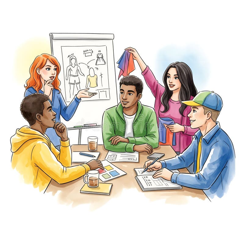 Collaboration Teamwork: Young Adults in Creative Design Discussion ...