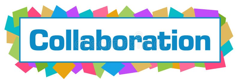 Collaboration Colorful Random Shapes Horizontal Stock Illustration ...
