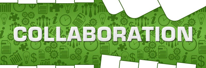 Collaboration Business Symbols Colorful Squares Stripes Stock ...