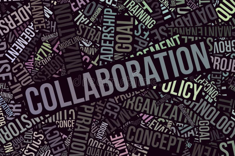 Collaboration Word Art Stock Illustrations – 260 Collaboration Word Art ...