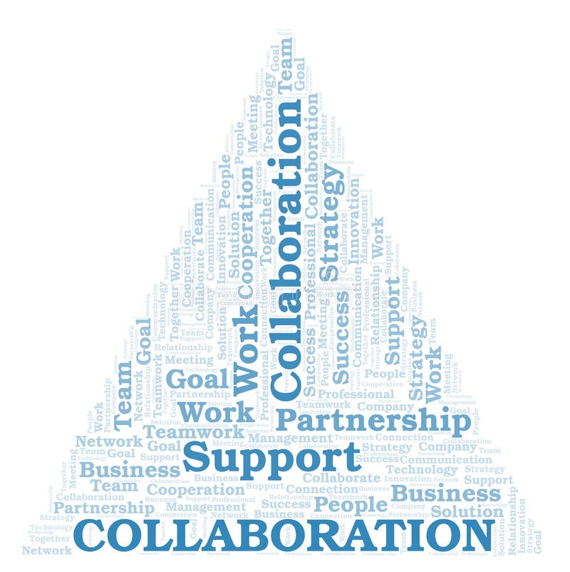 Collaboration Typography Word Cloud Create with the Text only. Stock ...