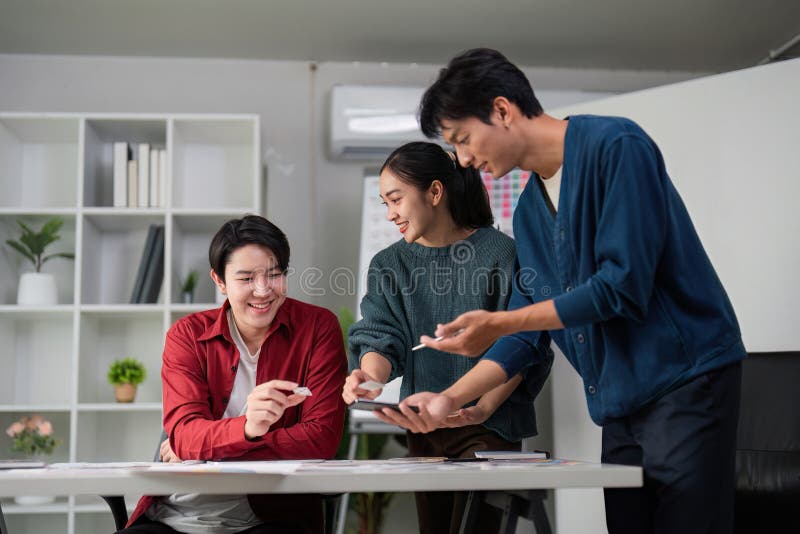 Collaboration and UX Design. Creative Team Brainstorming Ideas for User ...