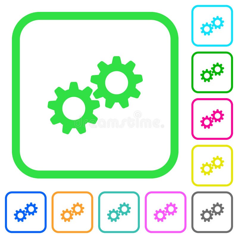 Collaboration Vivid Colored Flat Icons Stock Vector - Illustration of ...