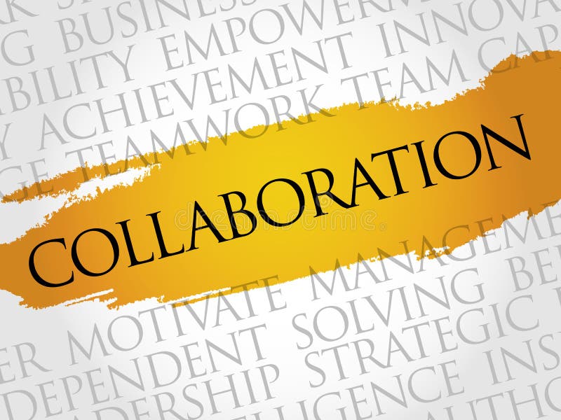 COLLABORATION Word Cloud Collage, Business Concept Background Stock ...