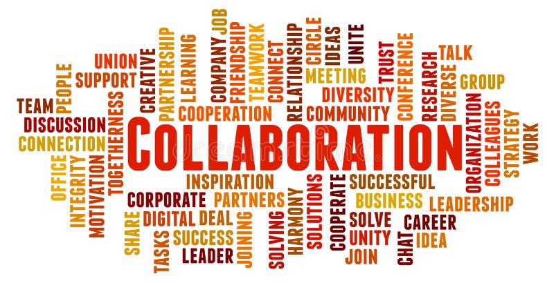 Collaboration Word Cloud Concept Stock Illustration - Illustration of ...