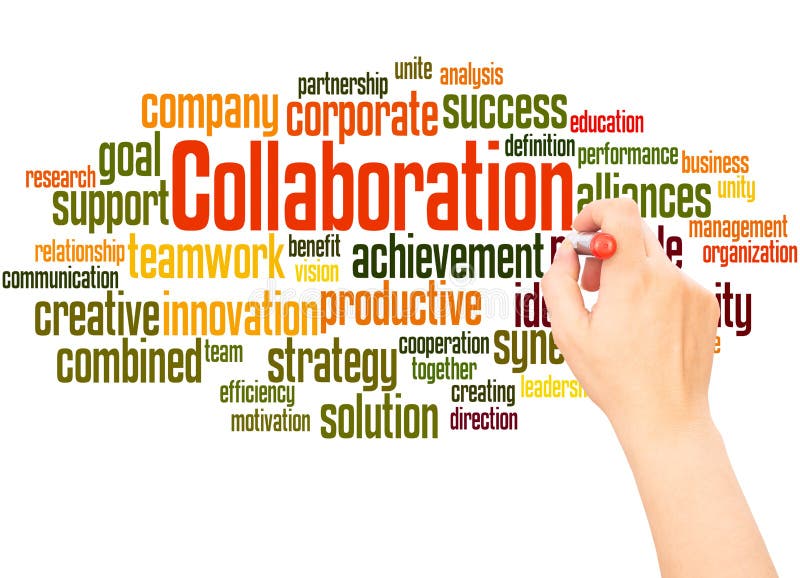 Collaboration Concept In Word Tag Cloud Stock Illustration ...