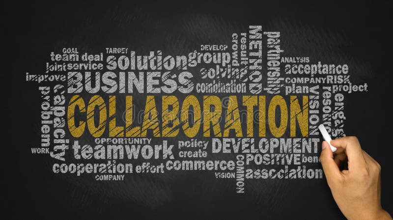 Collaboration Word Cloud Stock Photo - Image: 52342709