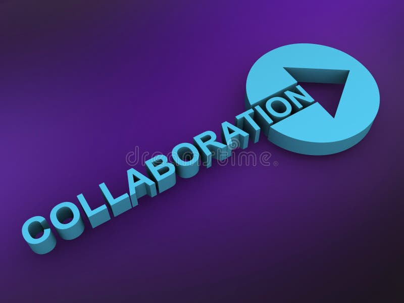 Collaboration Word Cloud Collage Stock Illustration - Illustration of ...