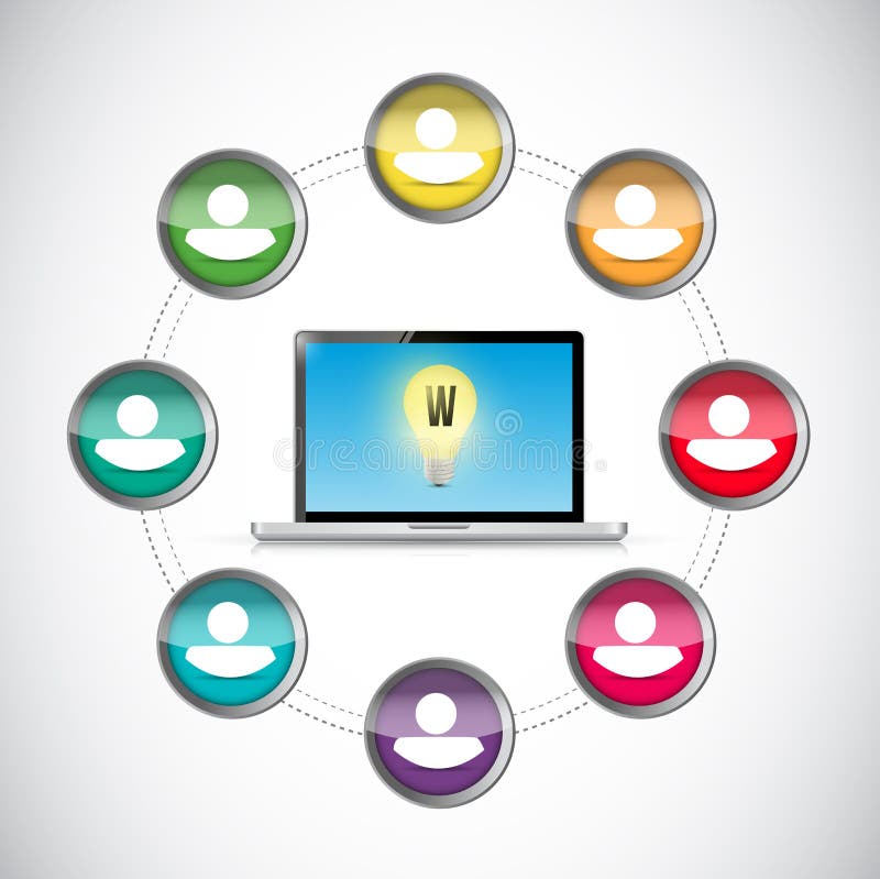 Collaboration Work Teamwork Concept Stock Illustration - Illustration ...