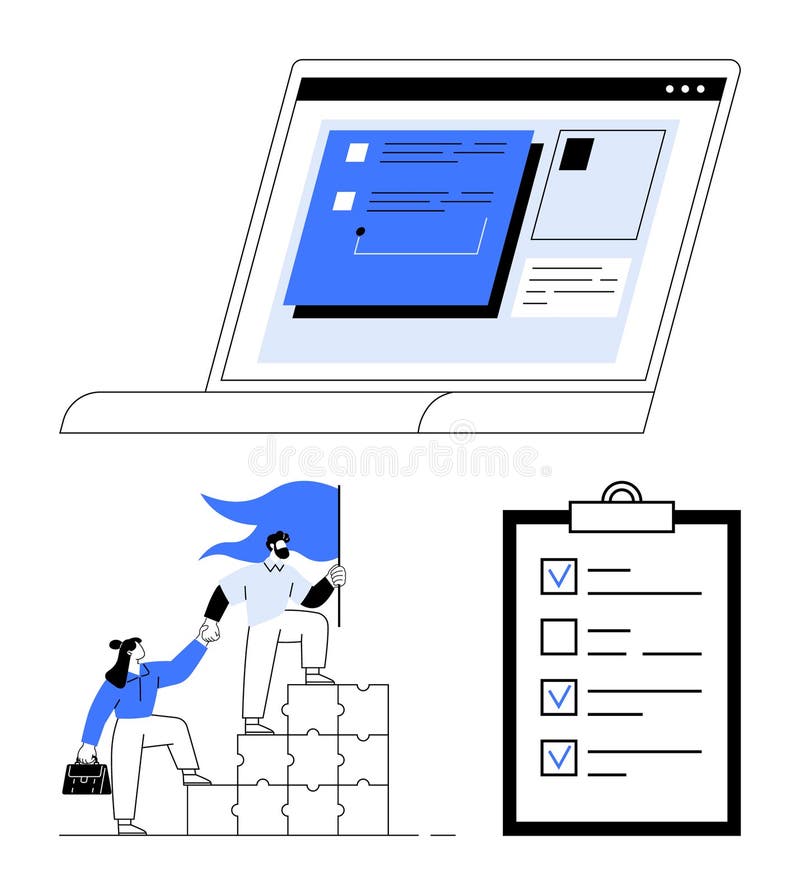 Collaborative Achievement Featuring Teamwork, Task Checklist, and Online Planning Interface ...