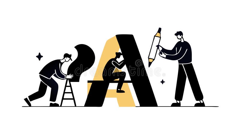 Collaborative Architectural Design, Teamwork on Blueprints, Vector ...