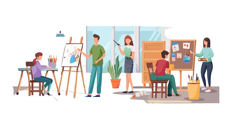 Collaborative Art Workshop, Guided Artistic Practice, Vector Design ...