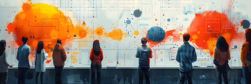 Collaborative Brainstorming in Progress: Diverse Group Working Together ...