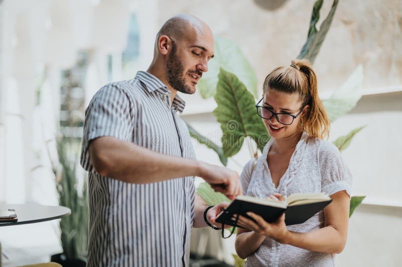Collaborative Brainstorming Session between Colleagues in a Modern ...
