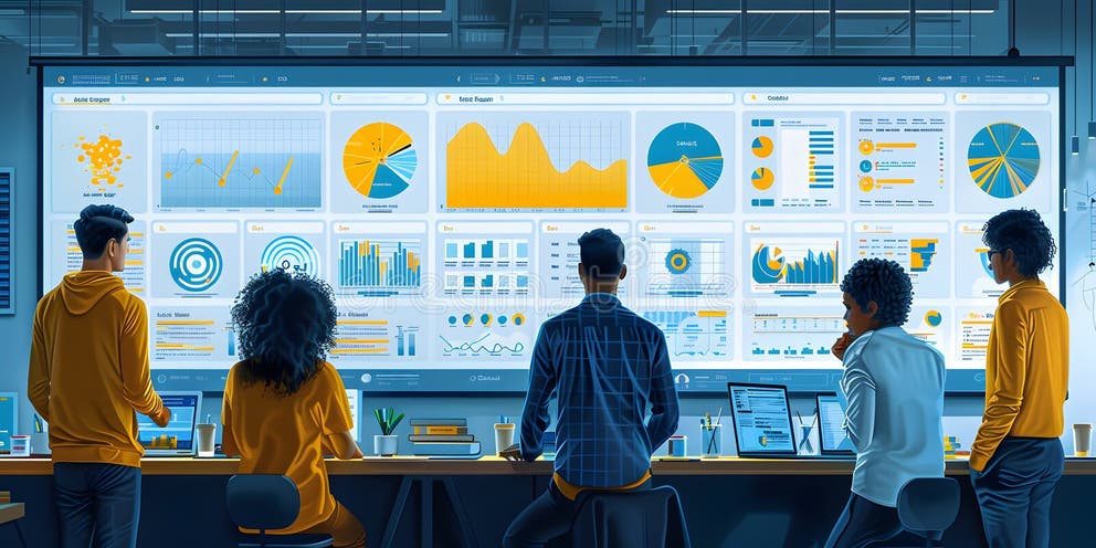 Collaborative Brainstorming Session - Diverse Team Stock Illustration ...