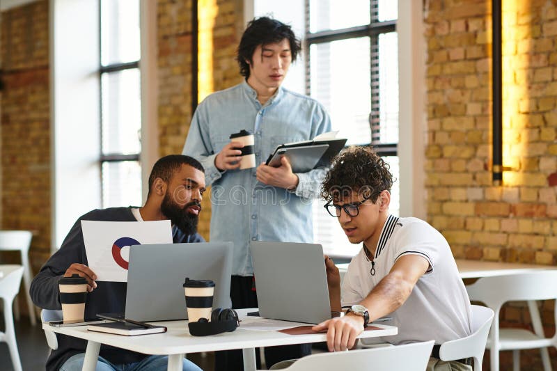 Collaborative Brainstorming Session in a Modern Stock Image - Image of ...